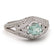 "Nevada Sky" Mint Green Beryl set in 14kt White Antique Style Mounting ...