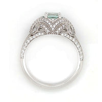 "Nevada Sky" Mint Green Beryl set in 14kt White Antique Style Mounting ...