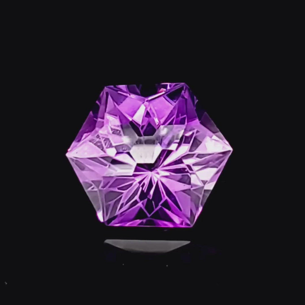 56.15ct Natural Amethyst Fantasy Cut Gemstone - No Treatment