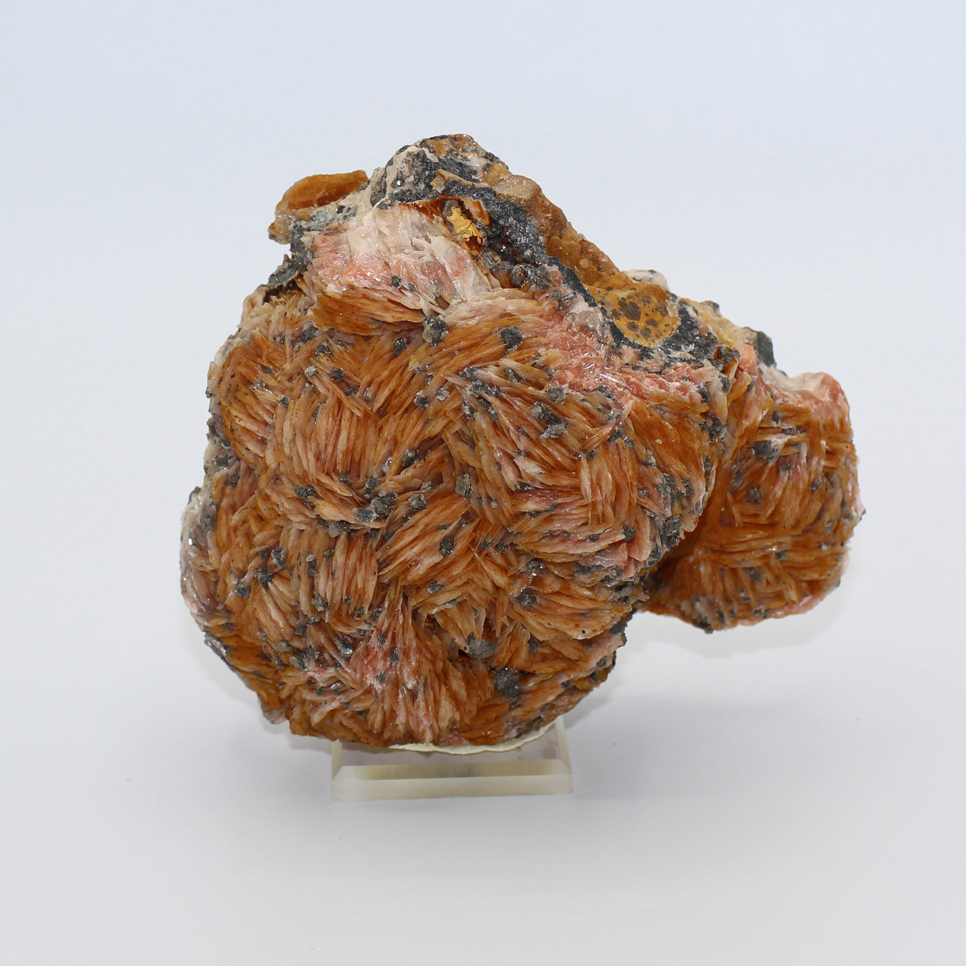 Very Fine Orange Barite with Pyrite and Sphalerite with Dolomite Matrix ...