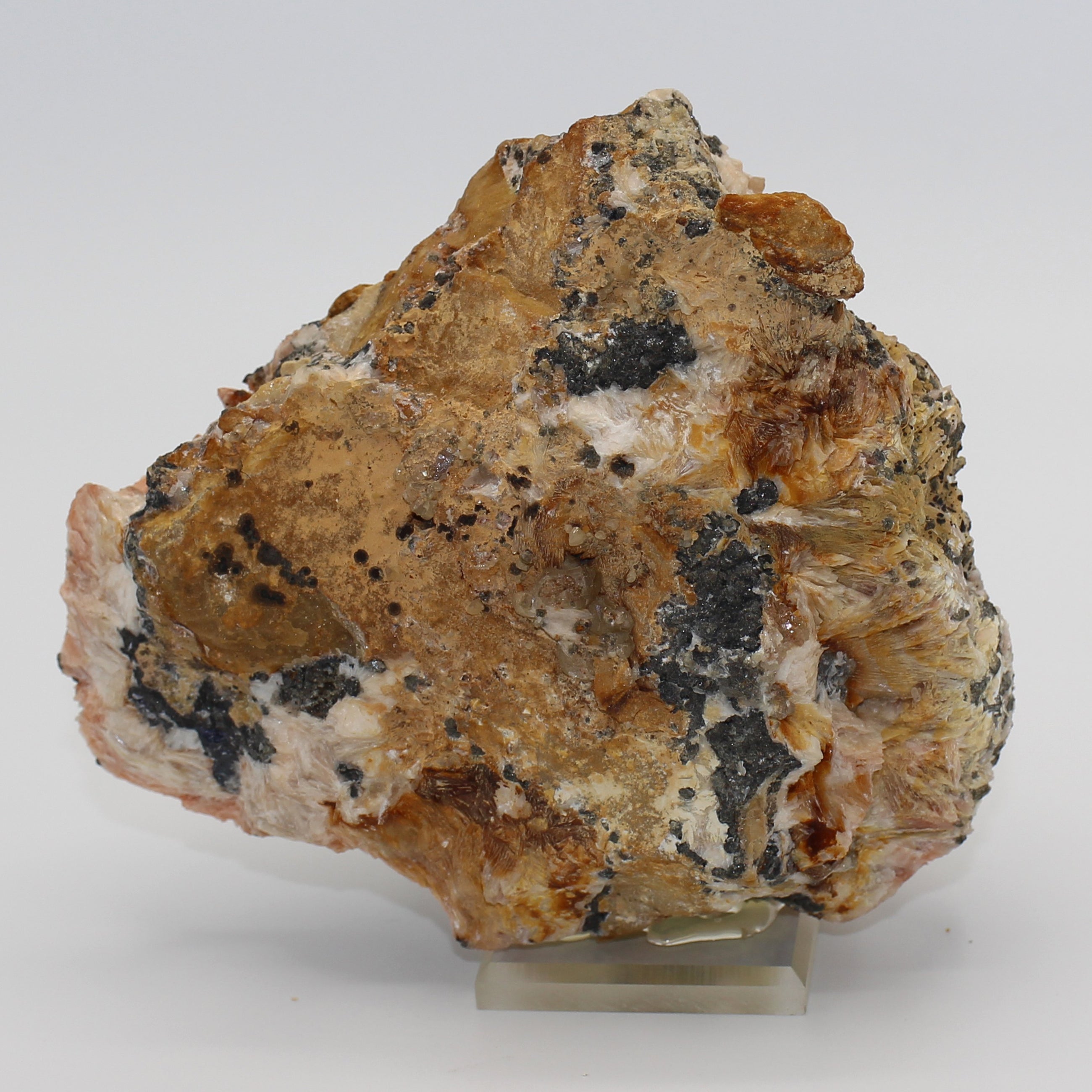 Very Fine Orange Barite with Pyrite and Sphalerite with Dolomite Matrix ...